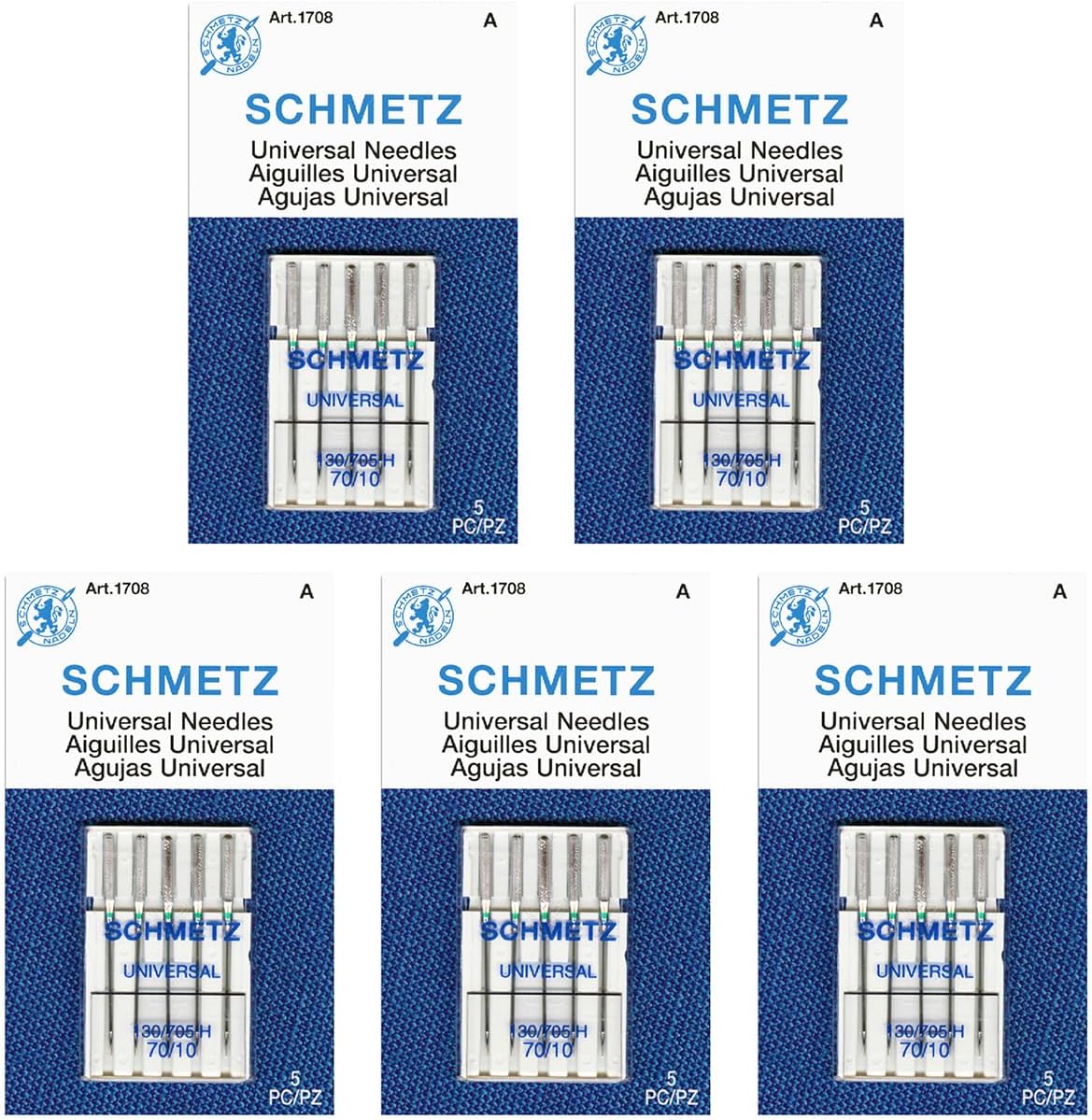 Amazon.com: SCHMETZ Universal Sewing Machine Needles - Size 70/10, 5 ...