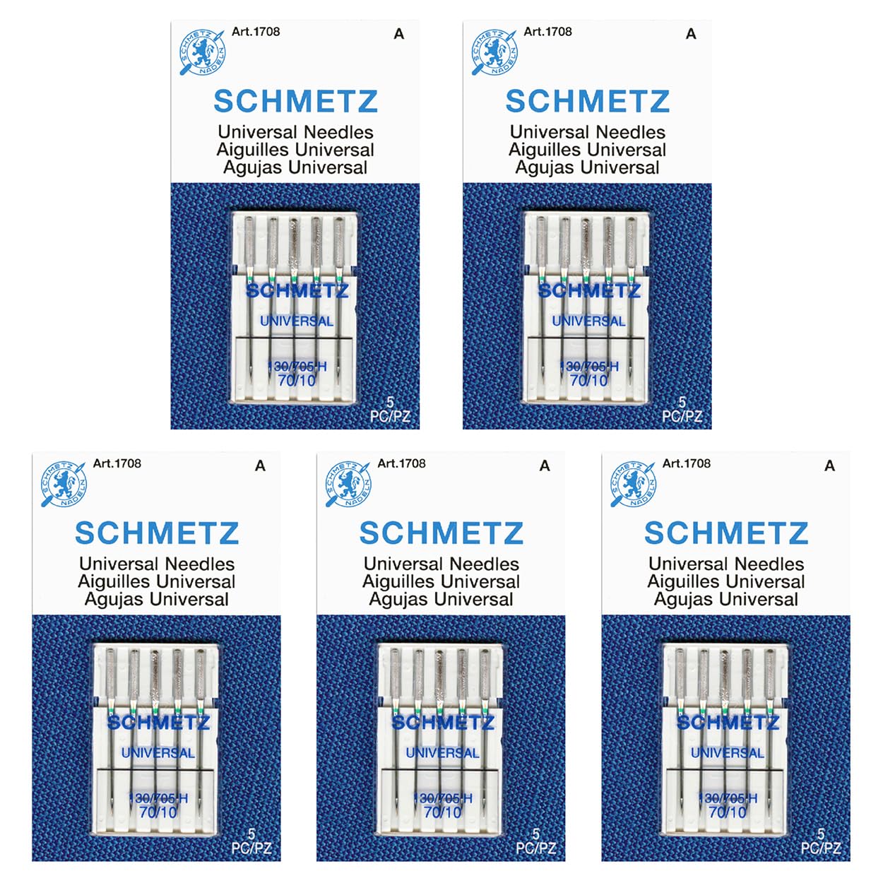 Amazon.com: SCHMETZ Universal Sewing Machine Needles - Size 70/10, 5 ...