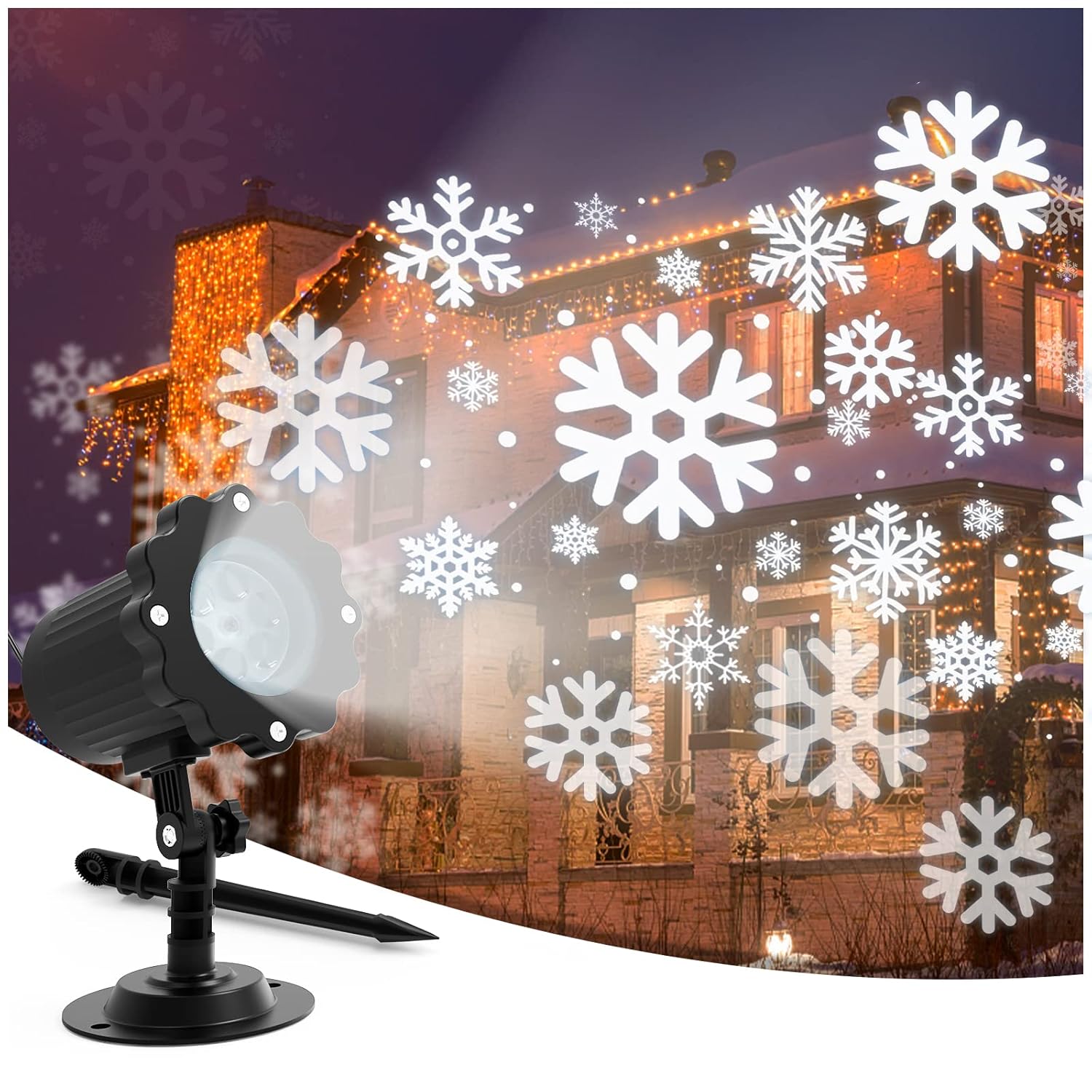 Buy Florarich LED Snowflake Projector Christmas Decorations Light ...