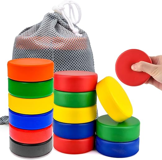 36 Pcs Ice Hockey Pucks, 3 Inch Lightweight Soft Foam Hockey Puck with ...