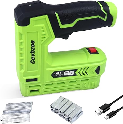 Amazon.com: Cevhzoe Electric Staple Gun Kit，3.7V Power Electric ...