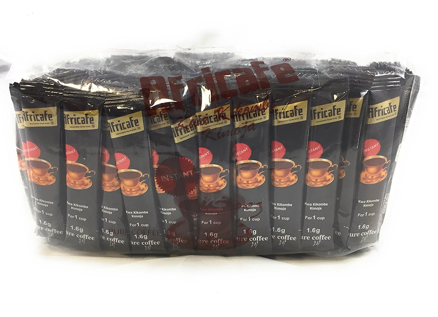 Amazon.com : Africafe Pure Instant Coffee 100 To Go sticks 160 Grams ...