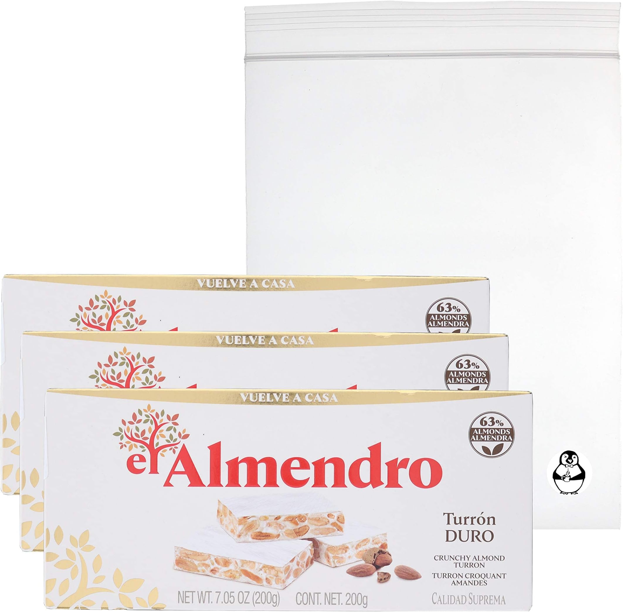 Amazon.com: El Almendro Crunchy Almond Turron (Turron Duro) 7.05 Oz ...