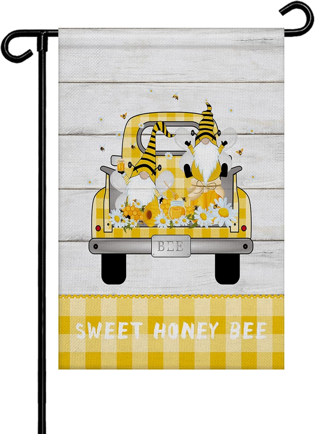 Amazon.com : Sweet Honey Bee Seasonal Garden Flags, Double Sided 12" x ...