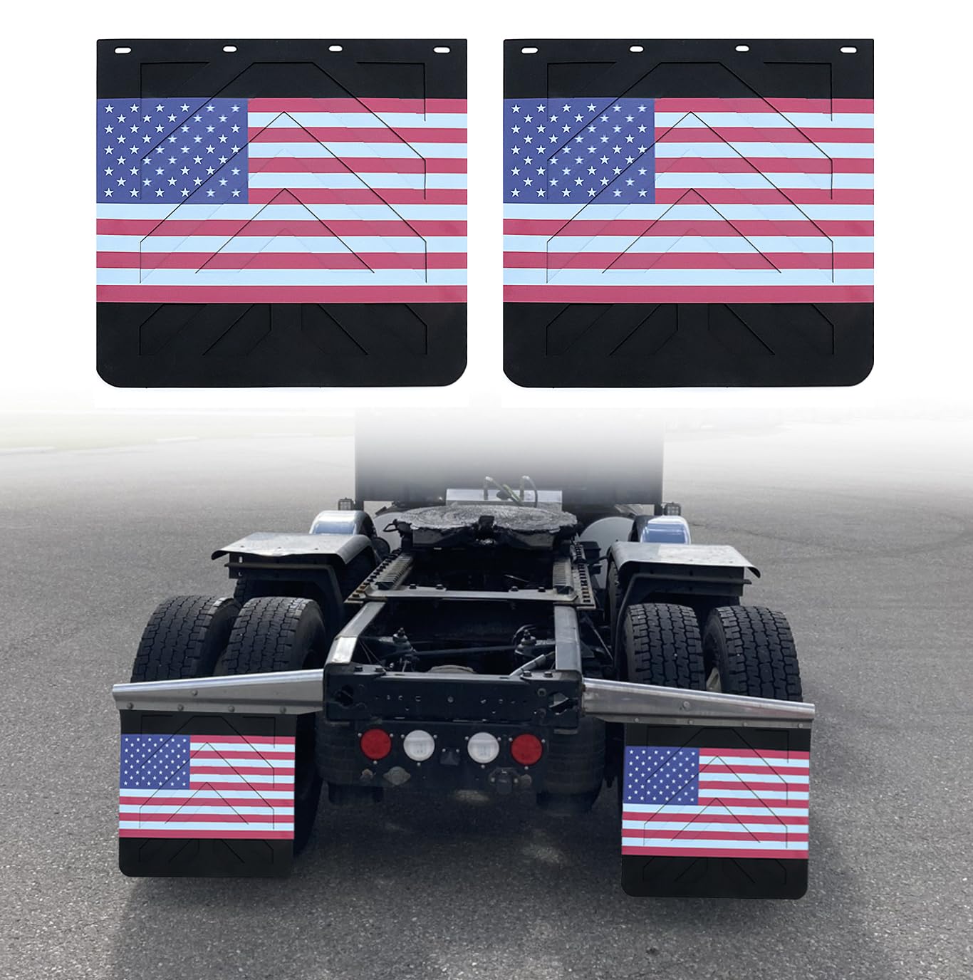 Amazon.com: RILONH American Flag Mud Flaps for Semi Trucks PVC Polymer ...