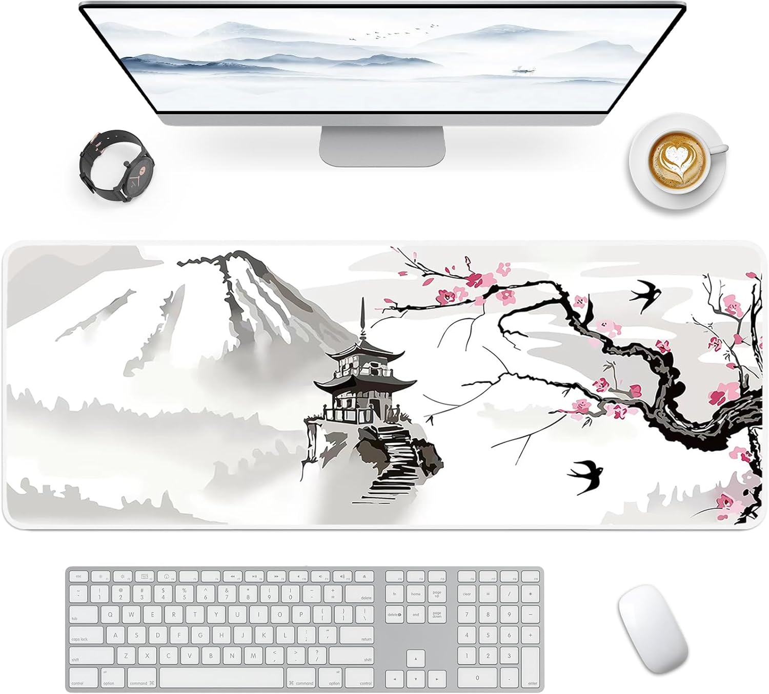 Giecy Mouse Pad, Computer Desk Mat 90 x 40 cm Large Mousepad Desk Pad ...
