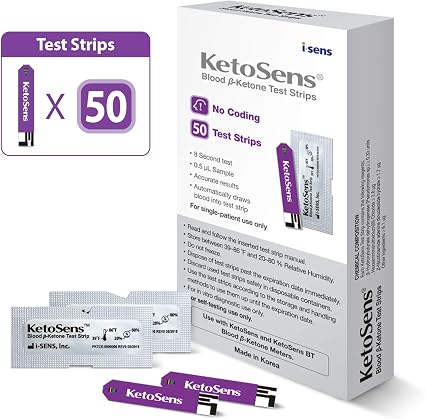 Amazon.com: KetoSens Blood Ketone Test Strips - Ideal for The Keto Diet ...