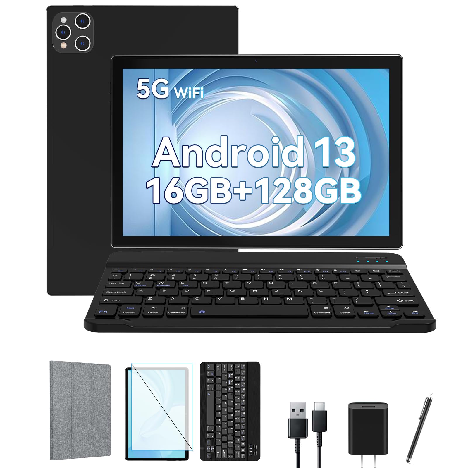 Snapklik.com : ANTEMPER 128GB Android Tablet, 10 Inch IPS Display, 6GB RAM