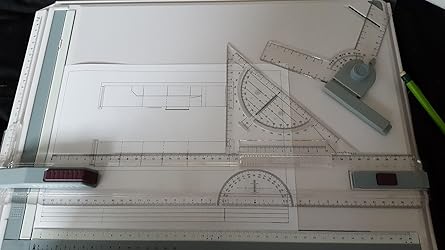 Preciva A3 Drawing Board Set, Technical Drafting Table Metric System 51 ...