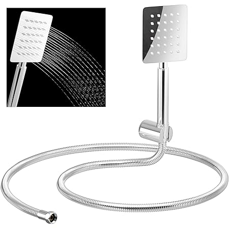 Pixaflo CRX304 Stainless Steel Hand Shower with 1.5 Meter Shower Hose ...