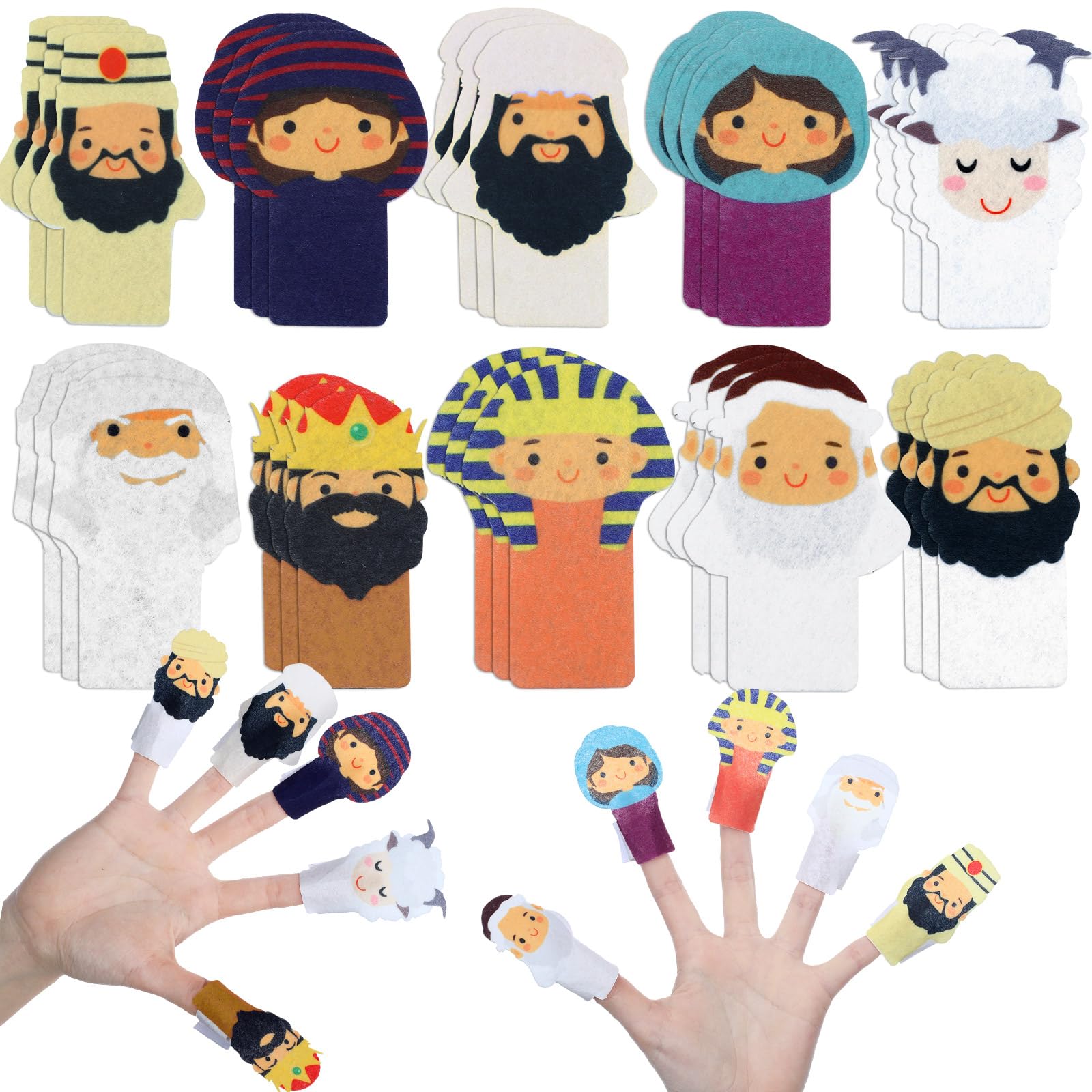 Amazon.com: Outus 30 Pcs Passover Finger Plagues Puppet Kit Felt ...