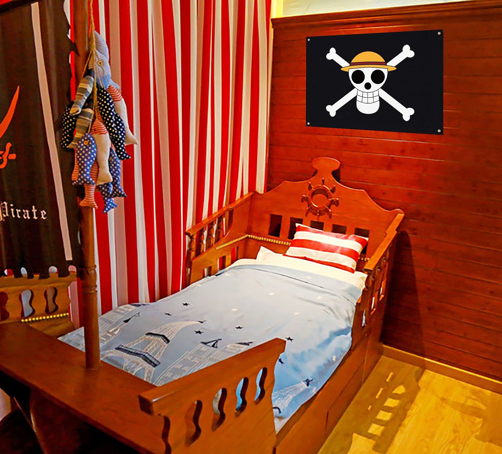 35.5x23.6" Luffy One Piece Jolly Roger Pirate Flag - One Piece Flag ...