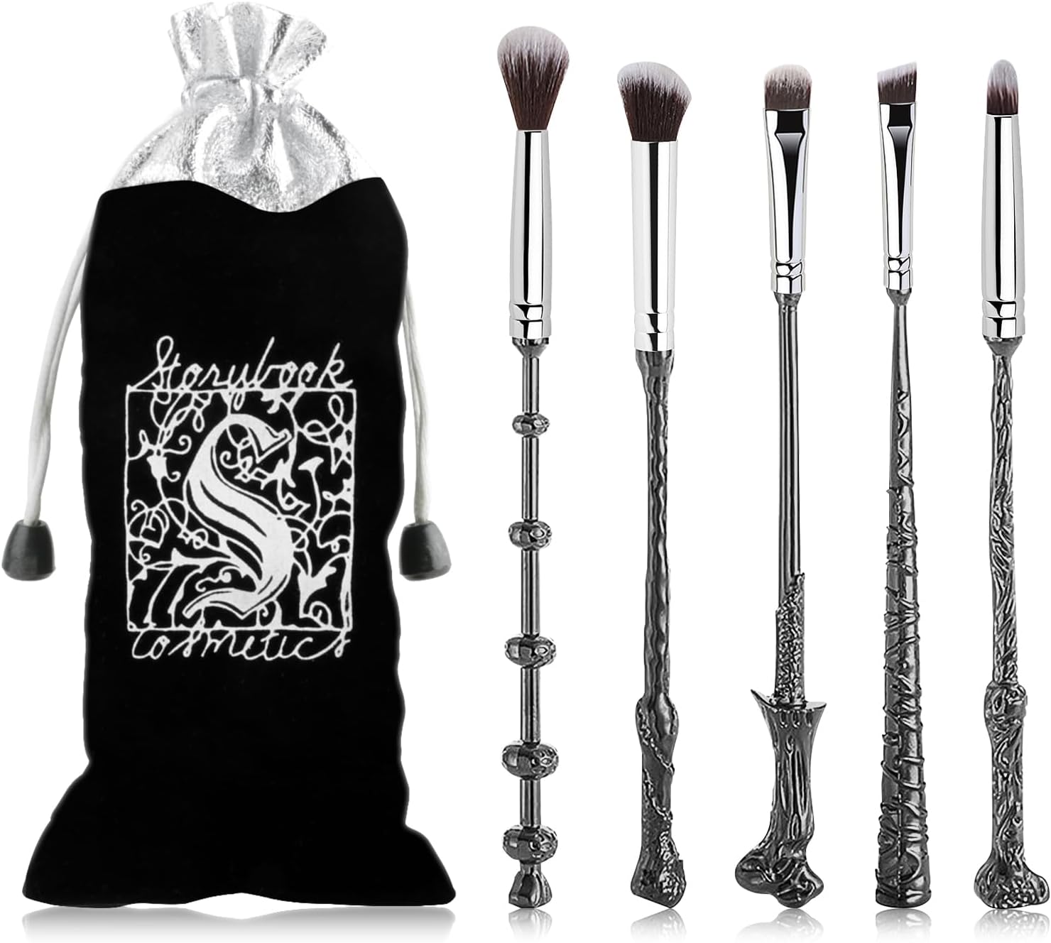Amazon.com: JASSINS 5 Pcs Potter Makeup Brush Set, Wizard Magic Wand ...