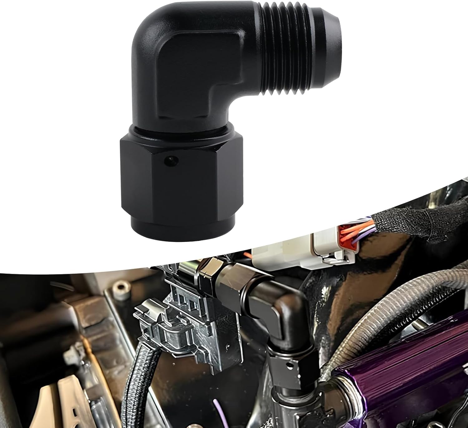 Amazon.com: VVORHSBELL 8AN Female to AN8 Male Flare 90 Degree Swivel ...