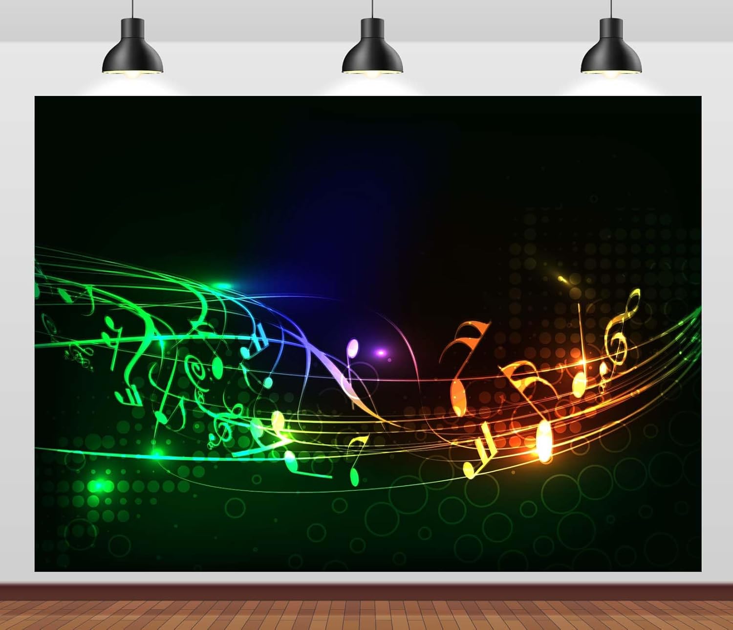 Amazon.com : CORFOTO 15x8ft Fabric Music Note Background Music Backdrop ...
