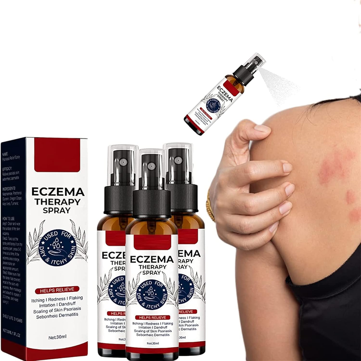 2023 Eczema Therapy Spray,Natural Eczema Relief Spray,Eczema Hydrating Cream for Fast Acting ...