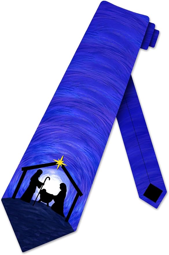Amazon.com: Three Rooker Nativity Ties Mens Religious Christmas Manger ...
