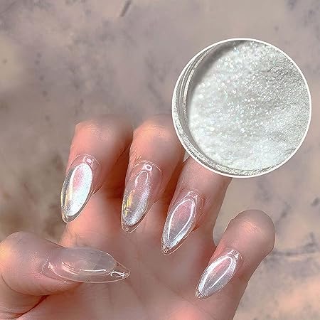Amazon.com: 6 Colors Chrome Nail Powder Metallic Mirror Effect Aurora ...