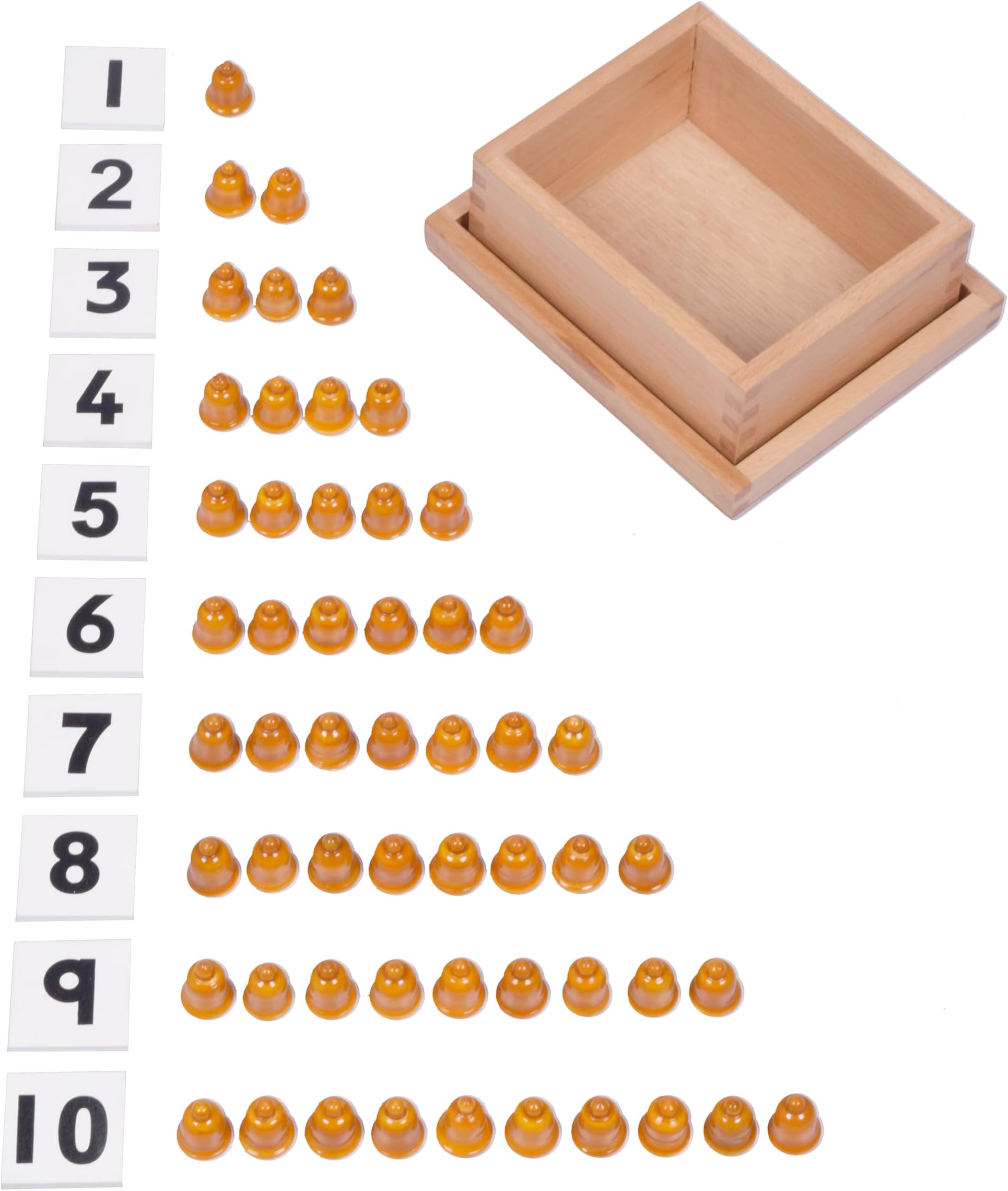 Buy Kidken Montessori Cards and Counter Wooden Toys, Educational Toys ...