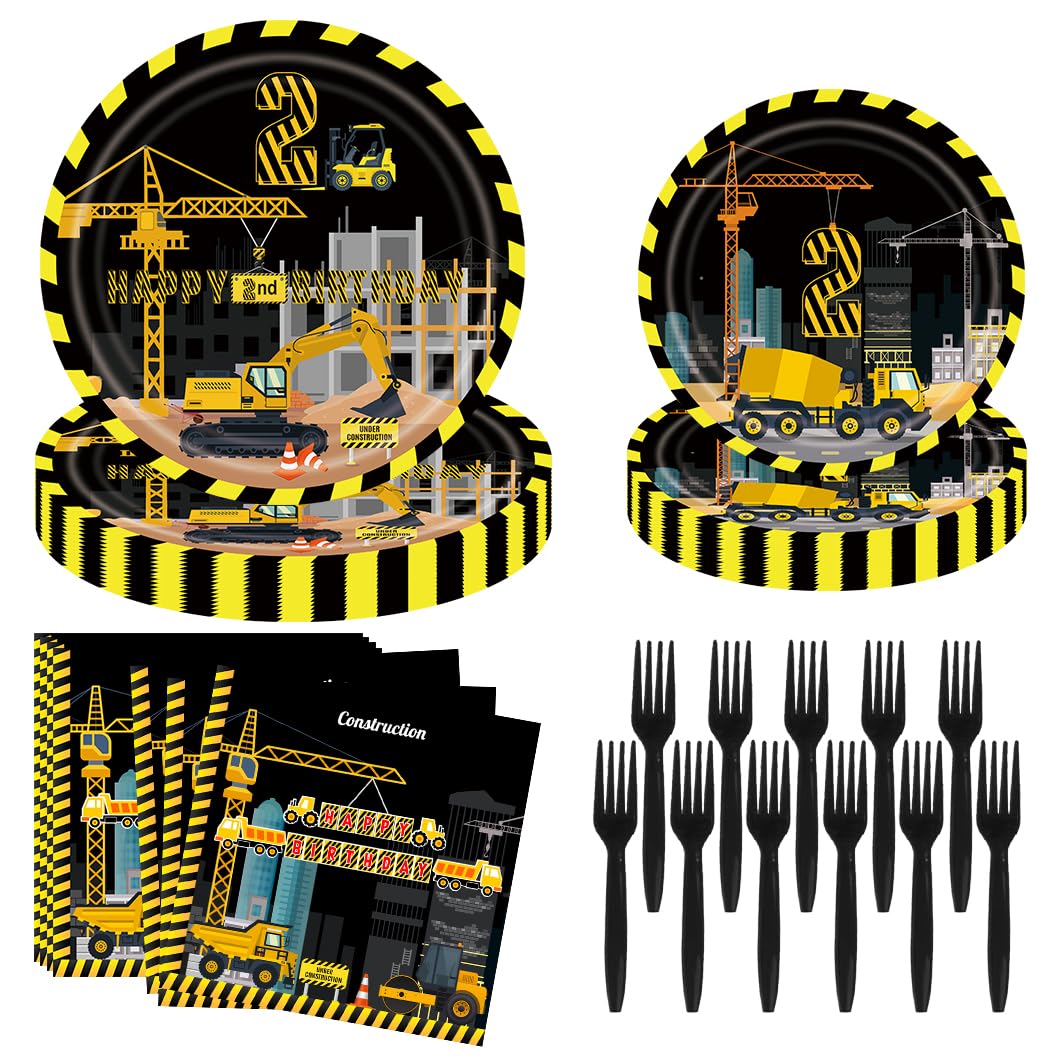 Construction 2nd Birthday Party Supplies Dump Truck Construction Theme ...