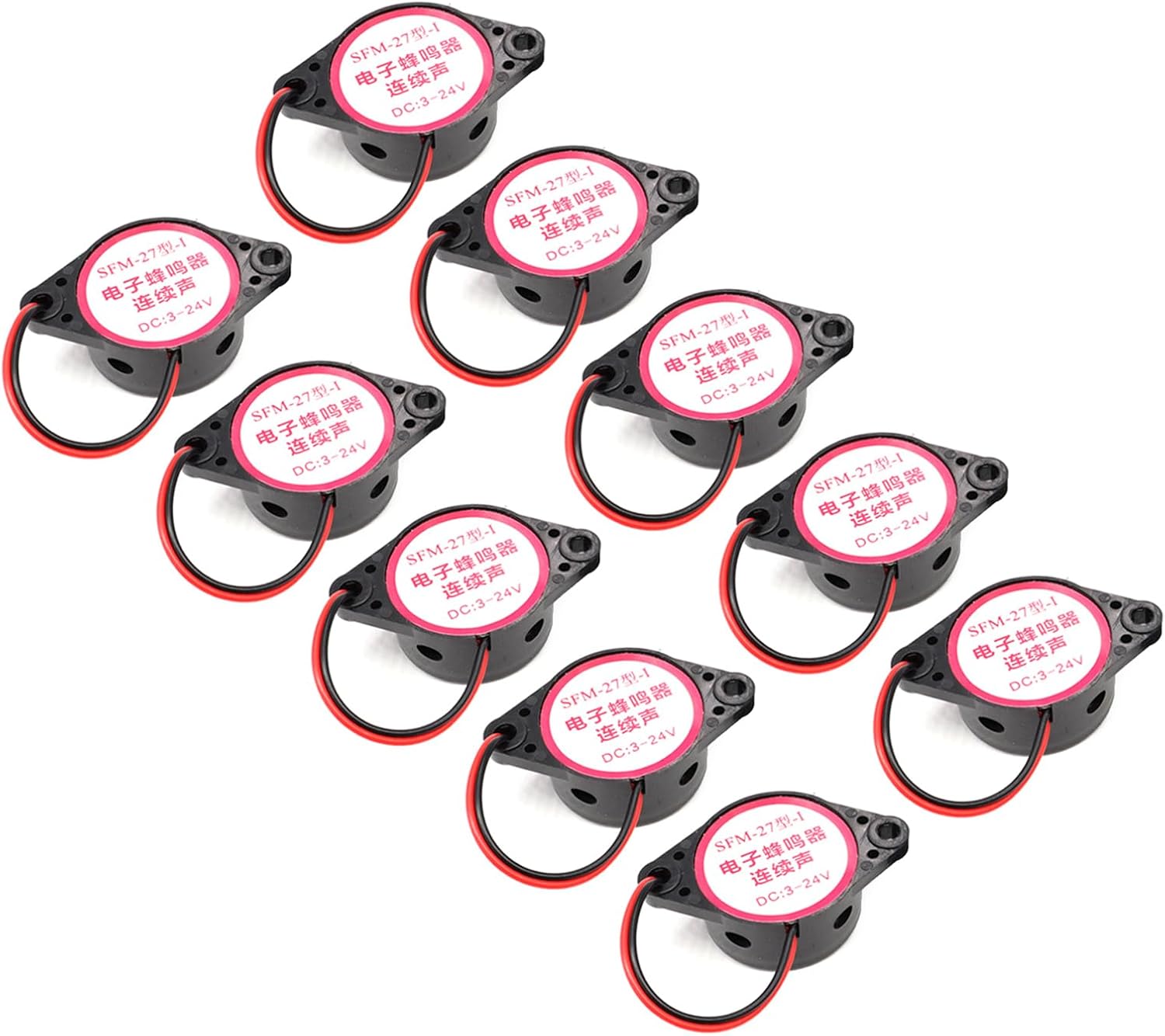 10Pcs High Decibel Alarm Buzzers DC3~24V Piezoelectric Sound Devices ...