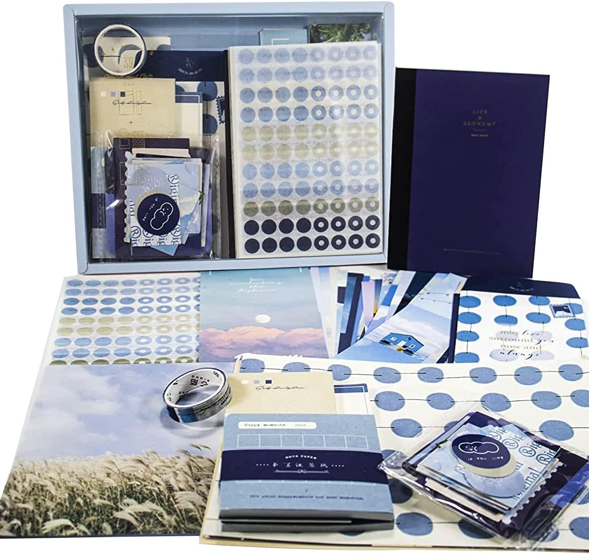 HASTHIP® Scrapbooking Supplies Gift Set Notebook Washi Tape Stickers ...