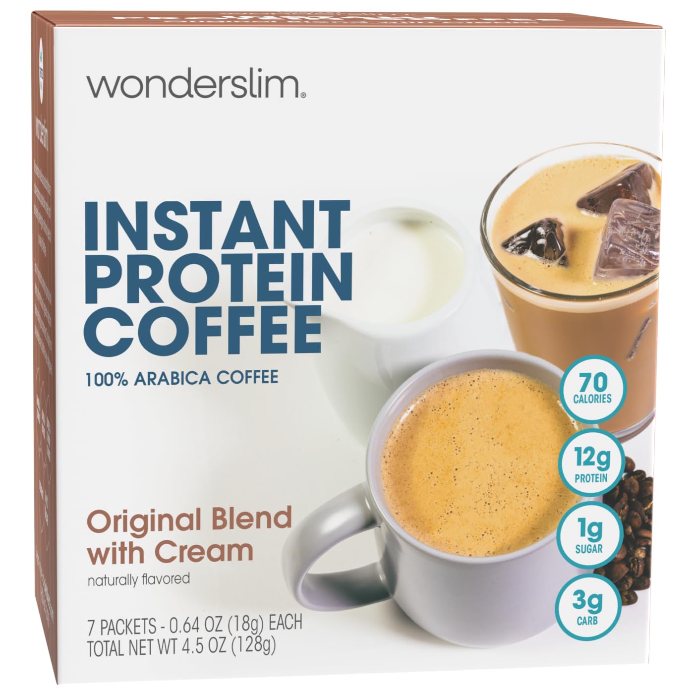 Amazon.com : WonderSlim Protein Instant Coffee with Cream, 12g Protein ...