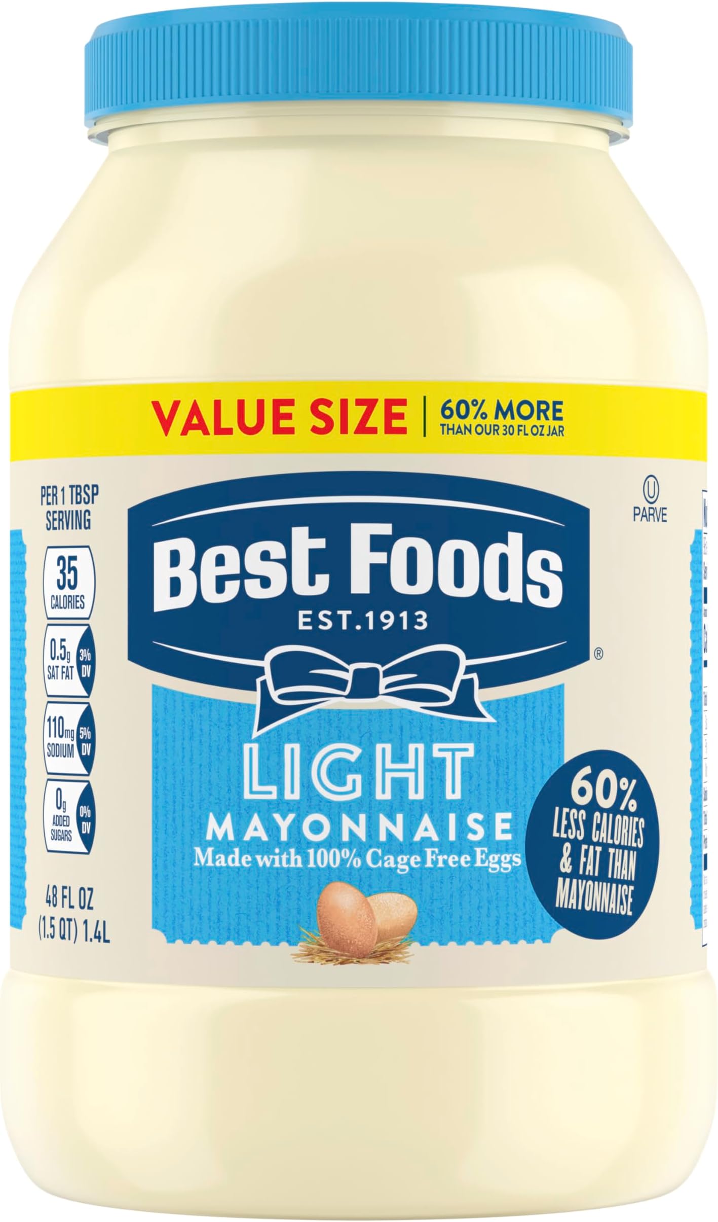 Amazon.com : Amazon Brand - Happy Belly Light Mayonnaise, 18 fl oz ...