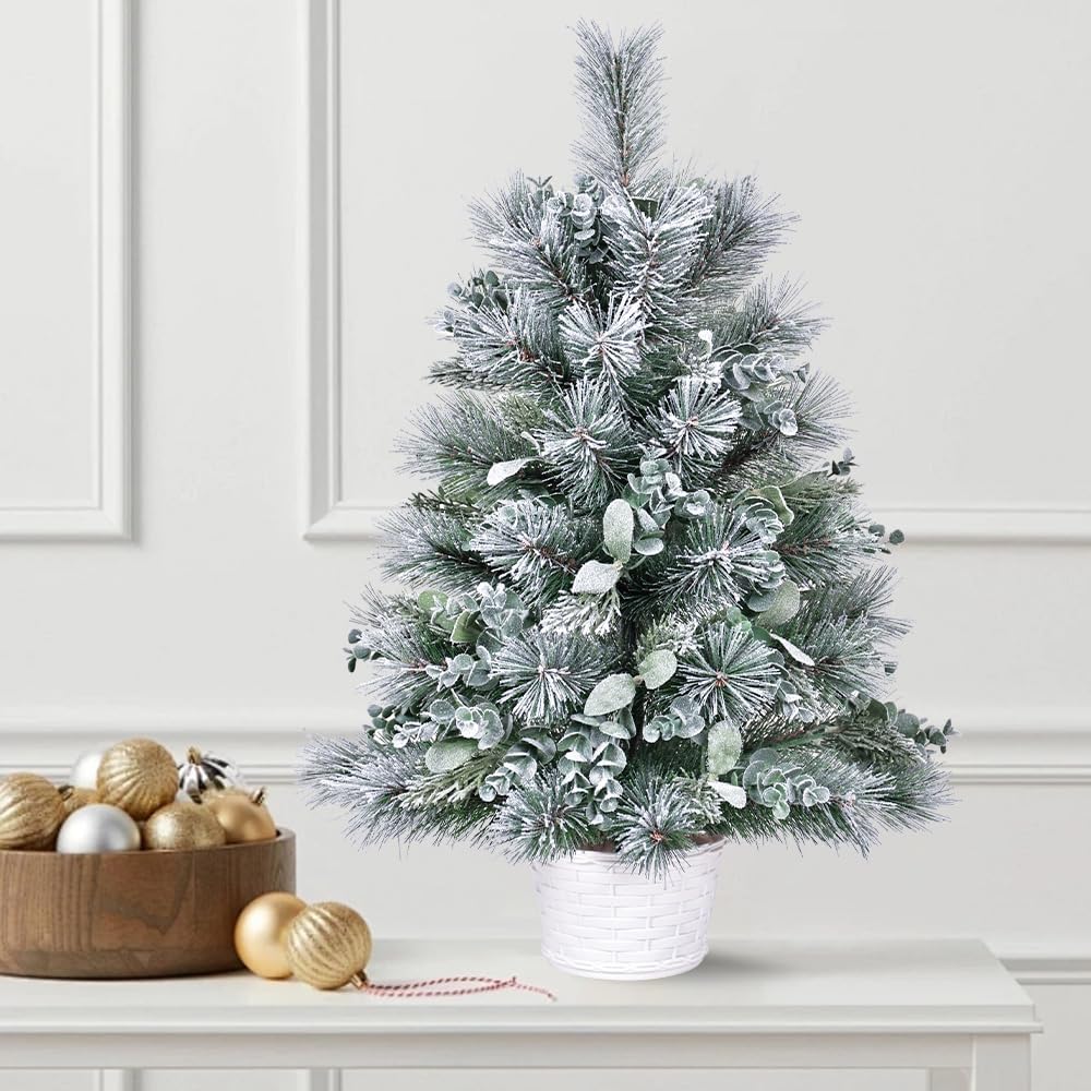 Amazon.com: Yigazoch 2FT Tabletop Christmas Tree, 24 Inch Small ...