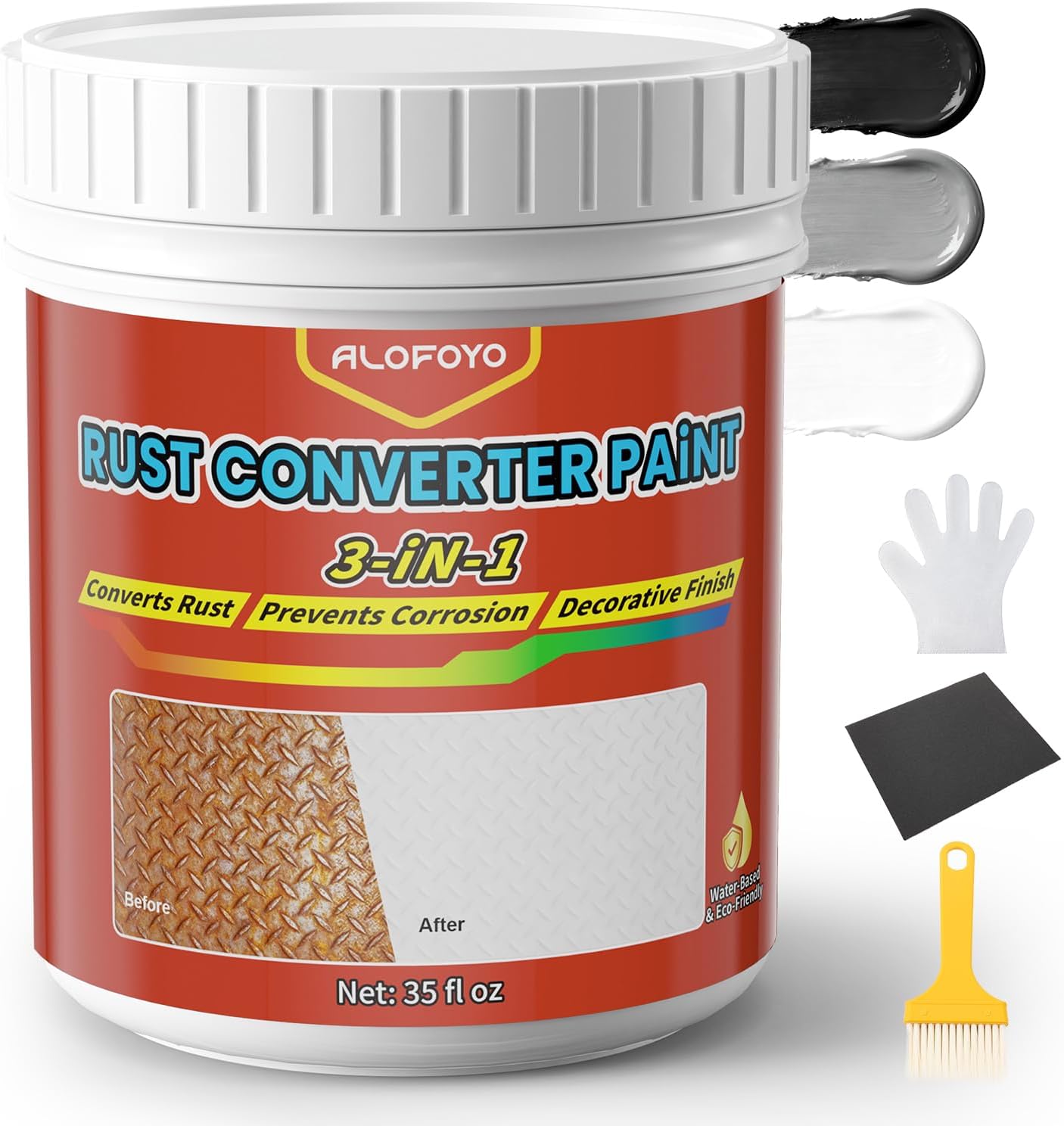 Amazon.com: 3-in-1 Rust Converter Paint for Metal, Long-lasting Rust ...