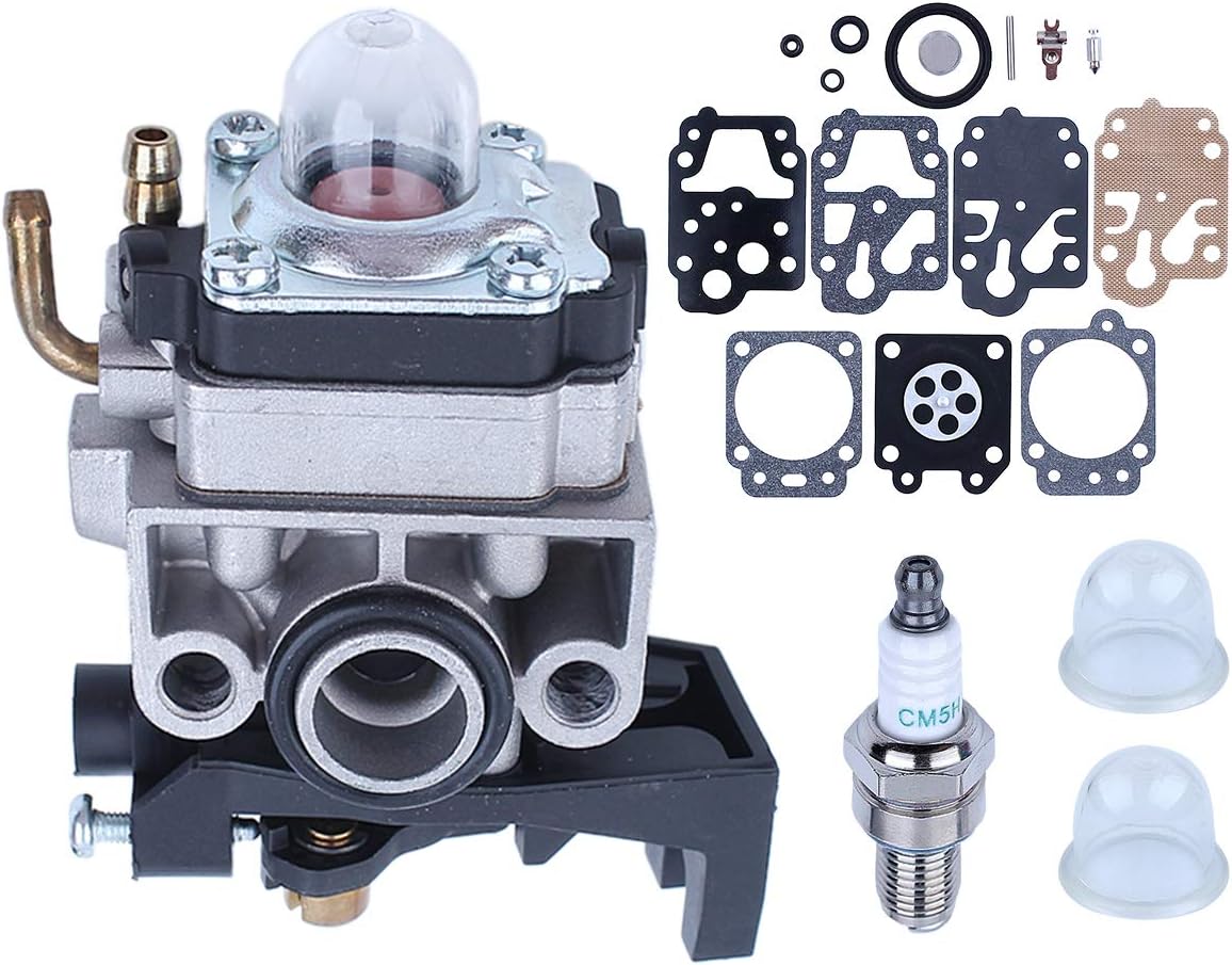 Amazon.com: Adefol Carburetor with Spark Plug Primer Bulb Gasket Kit ...
