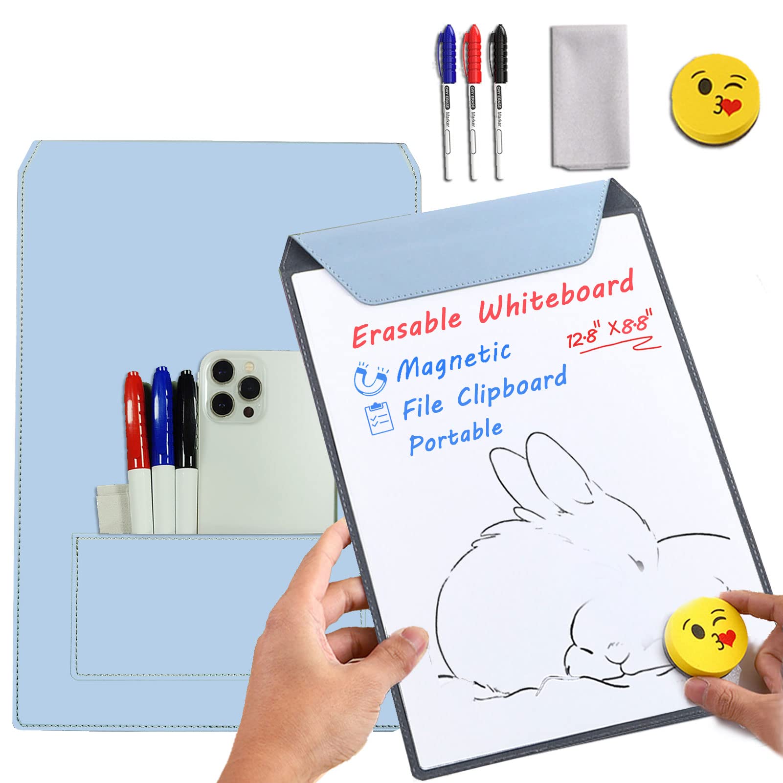 Buy Small Magnetic Dry Erase Board, Portable White Board 8.5" x 11 ...