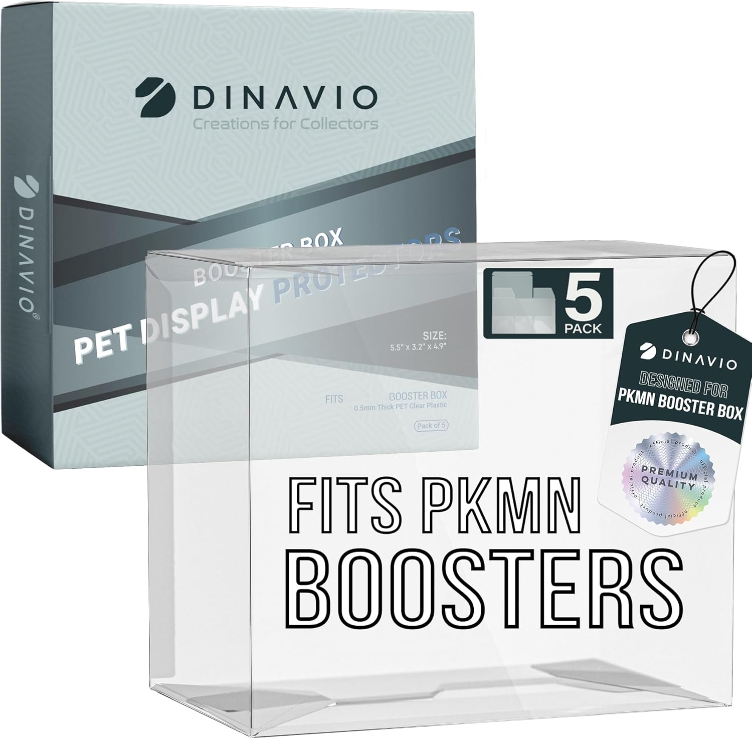 Amazon.com: Dinavio Crafthouse Plastic PKMN Booster Box Protector 5 ...