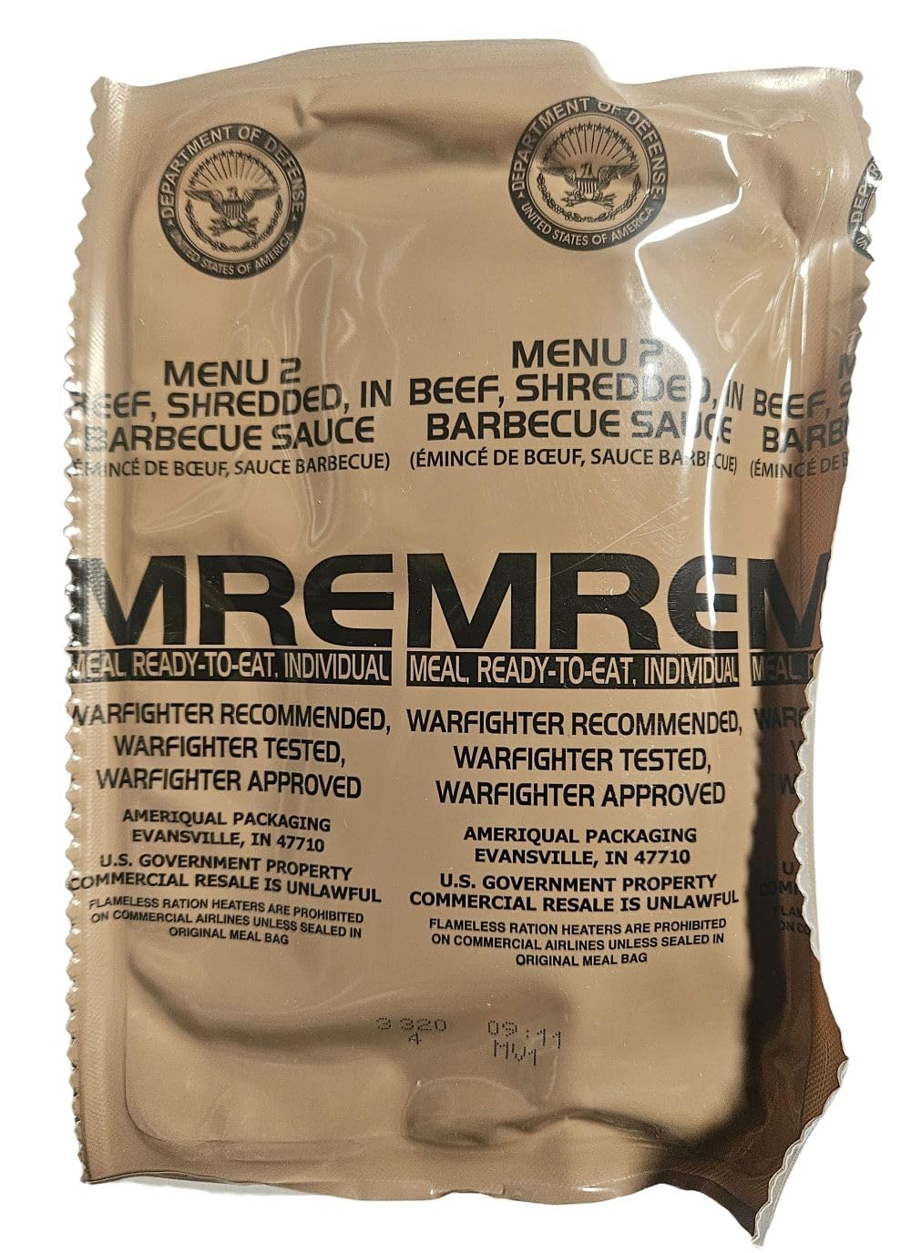 Amazon.com: Genuine USGI MRE [Meal, Ready to Eat] Inspection Date 01/ ...