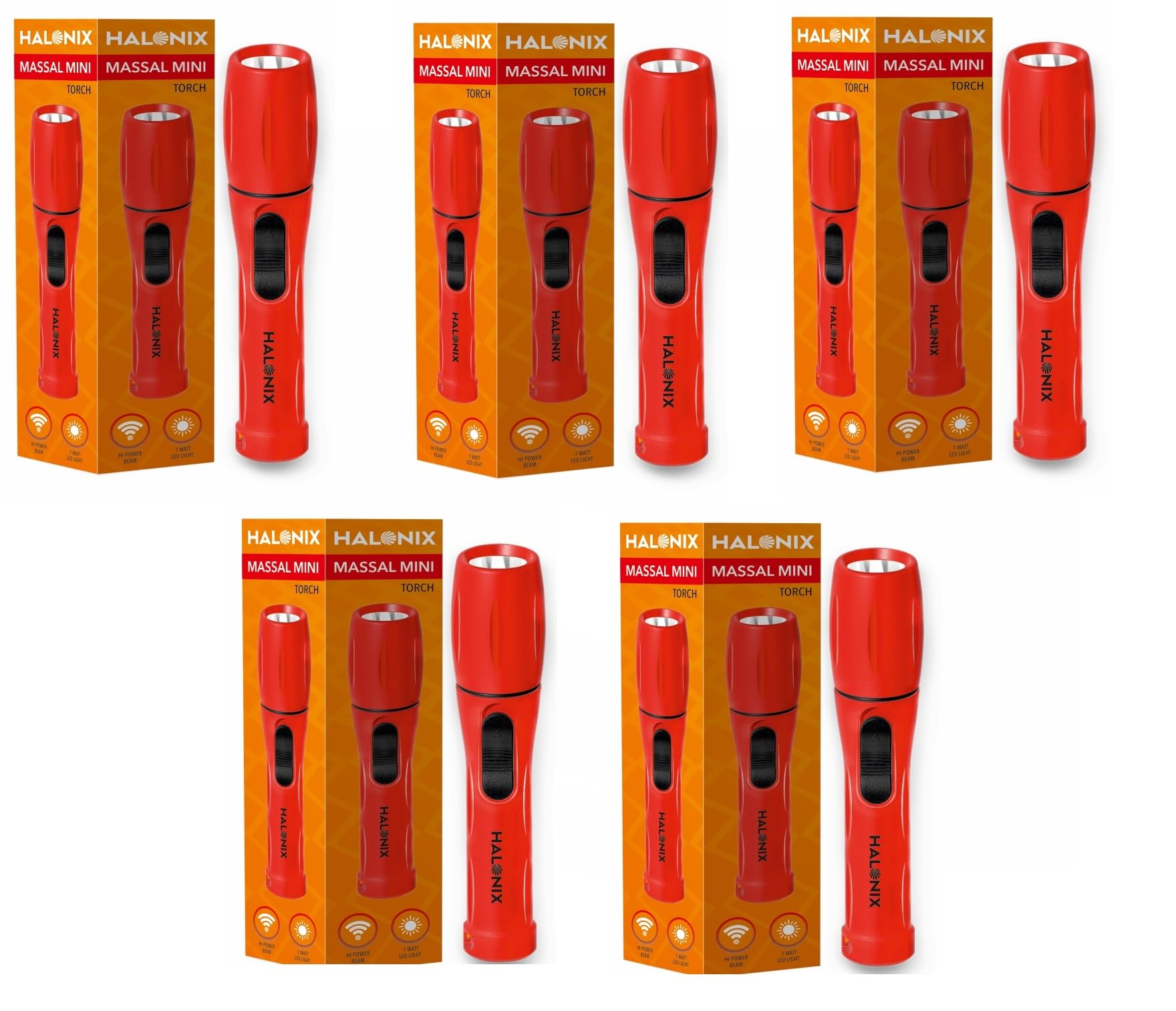 Halonix Massal Mini 1W Led Torch Light | Super Bright White LED ...