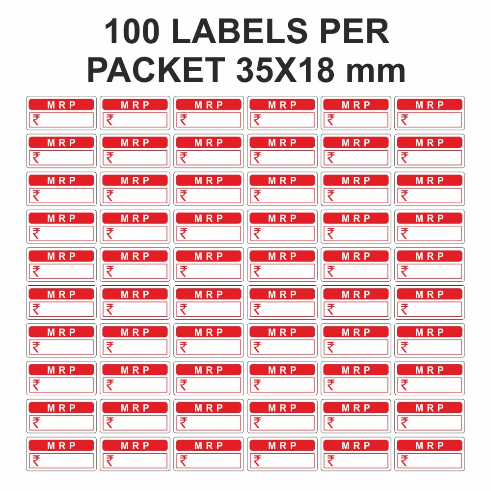 MRP Labes/Stickers Price Small Size Labels, 37x20 mm, Paper, PrnitMall ...