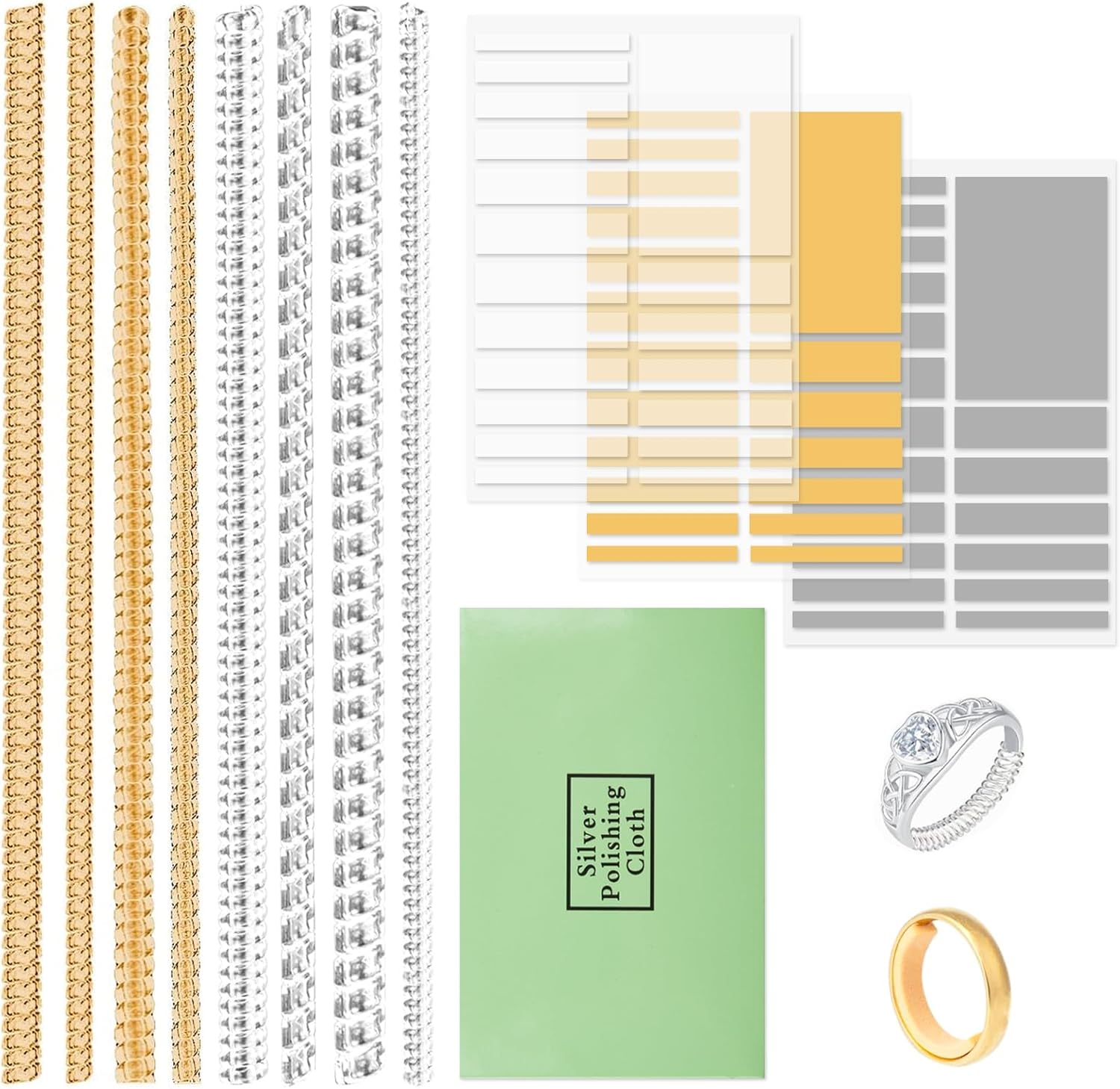 66 Pcs Ring Size Adjuster for Loose Rings 4 Sizes Invisible Sizer ...