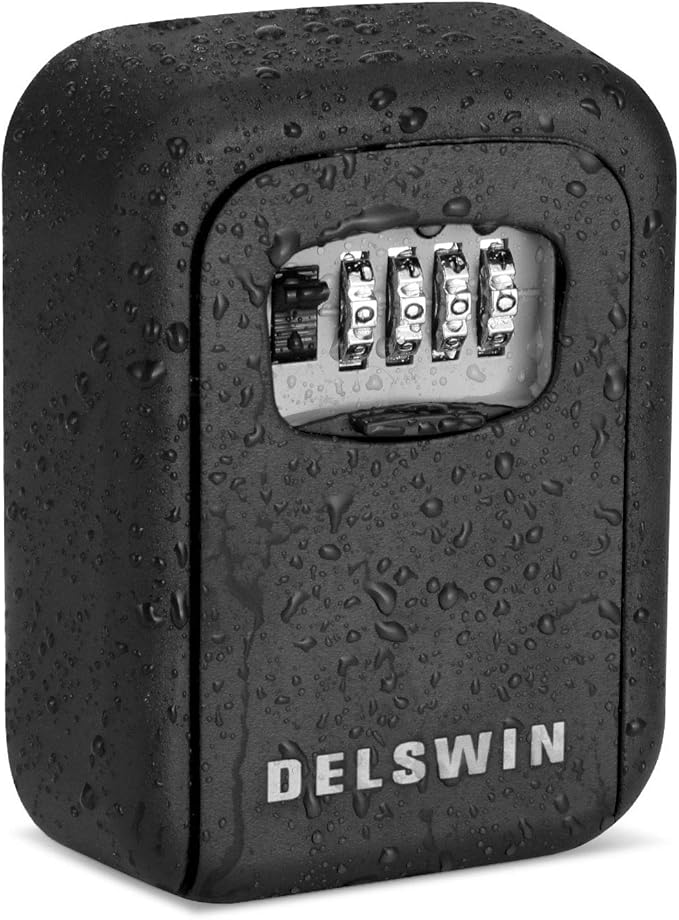Amazon.com : DELSWIN Lock Box for House Key - Outside Waterproof ...