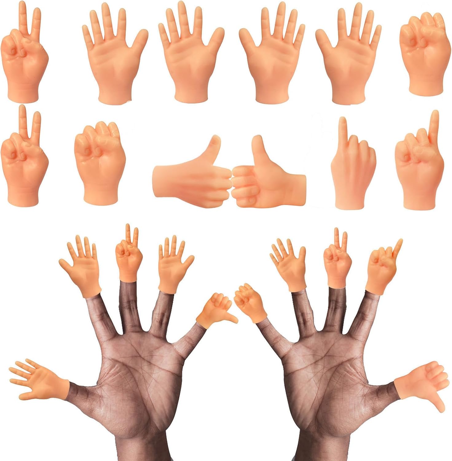 Amazon.com: UncleClown Tiny Finger Hands 14 Pack,Little Finger Hand ...