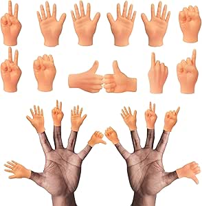 Amazon.com: UncleClown Tiny Finger Hands 14 Pack,Little Finger Hand ...