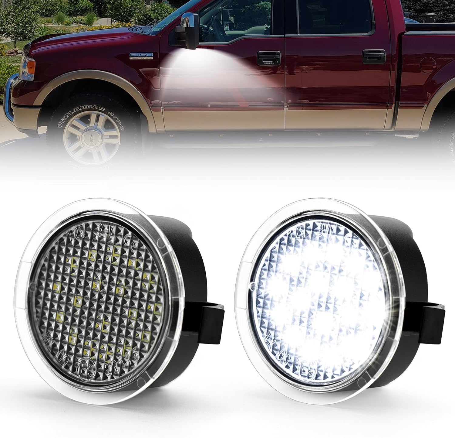 Amazon.com: IXCNET Full LED Puddle Light Assembly Replacement For Ford ...