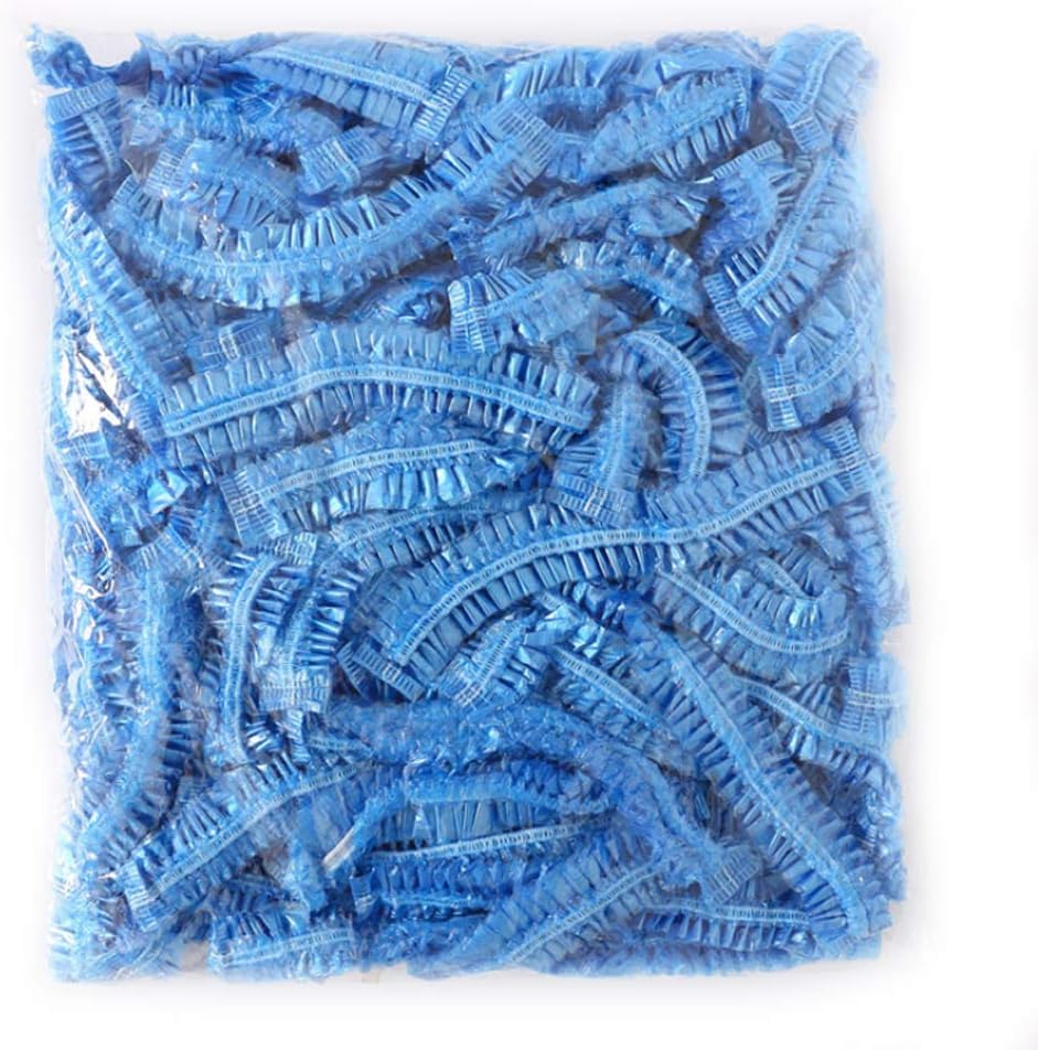 Amazon.com : 100Pcs Disposable Elastic Plastic Shower Caps Bath Hair ...