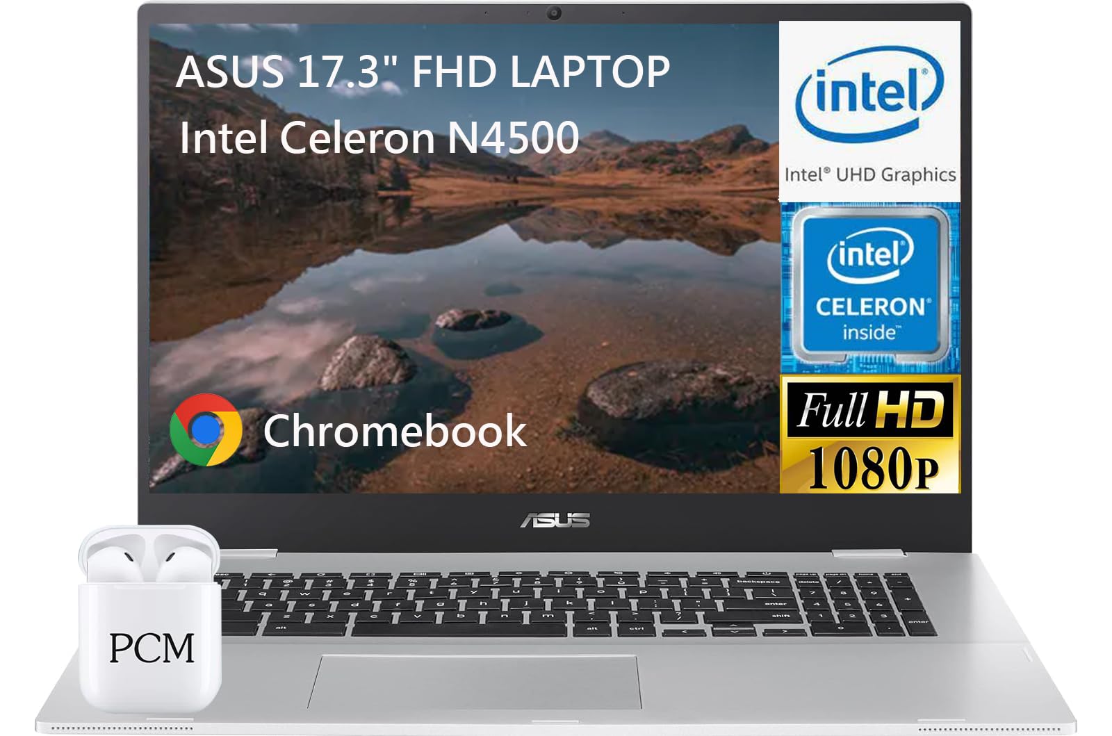 Snapklik.com : Chromebook Laptop Computer, 17.3 FHD Widescreen Slim ...