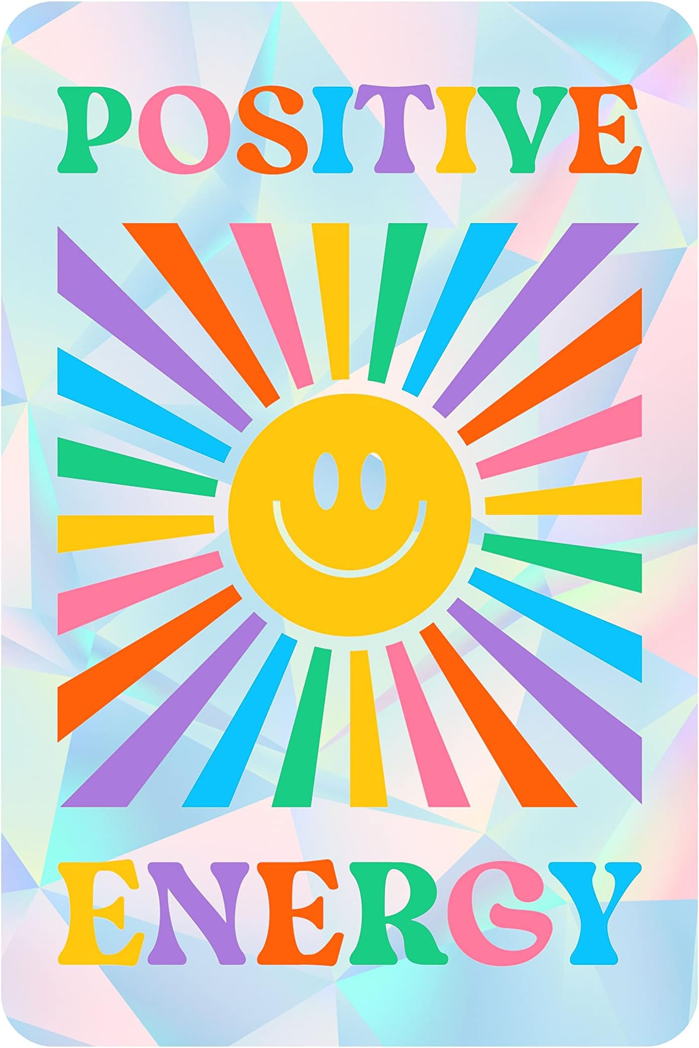 Amazon.com: Rainbow Window Film Suncatcher Sticker, Positive Energy ...