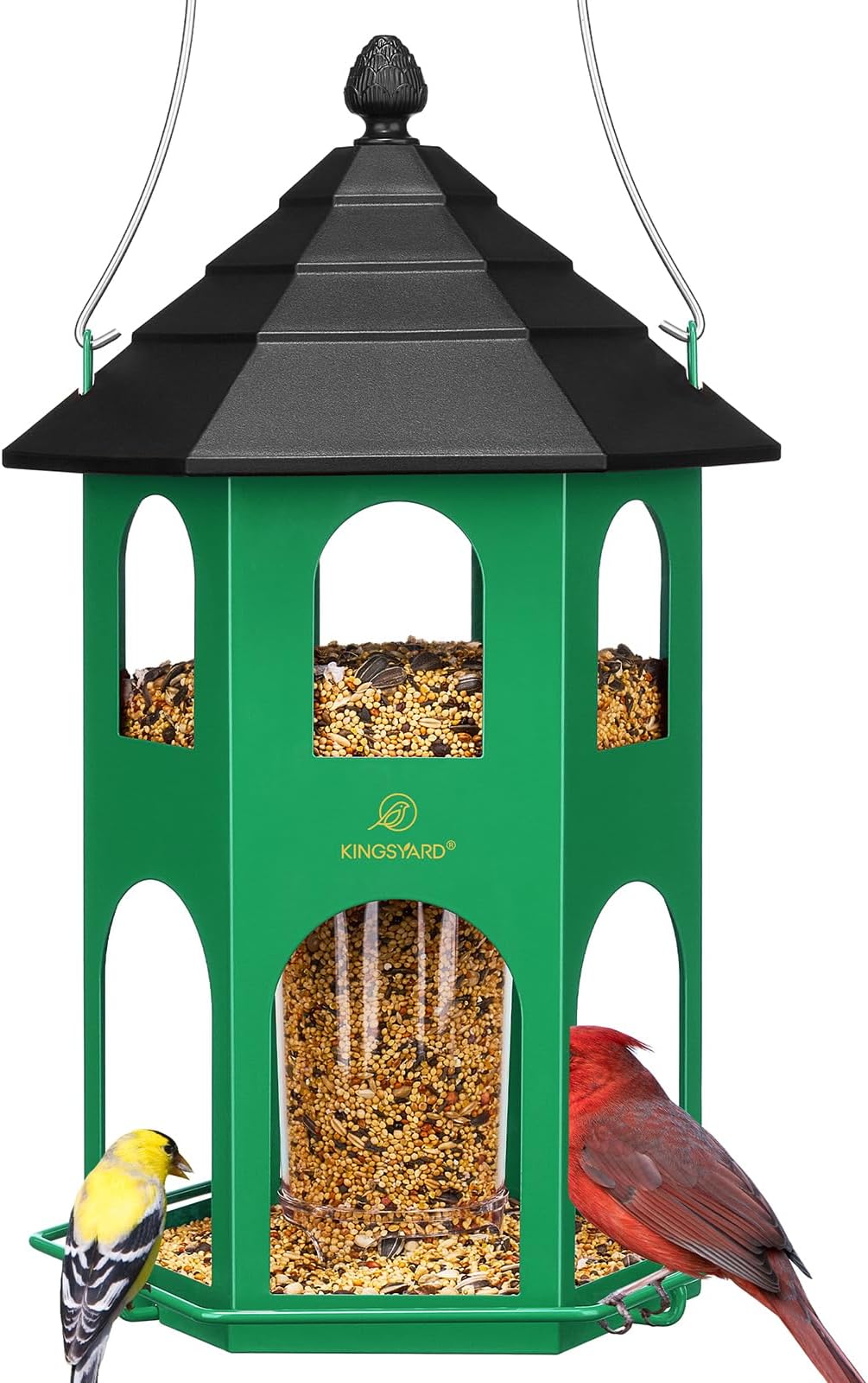 Amazon.com : Kingsyard Metal Bird Feeder for Outdoor Hanging ...