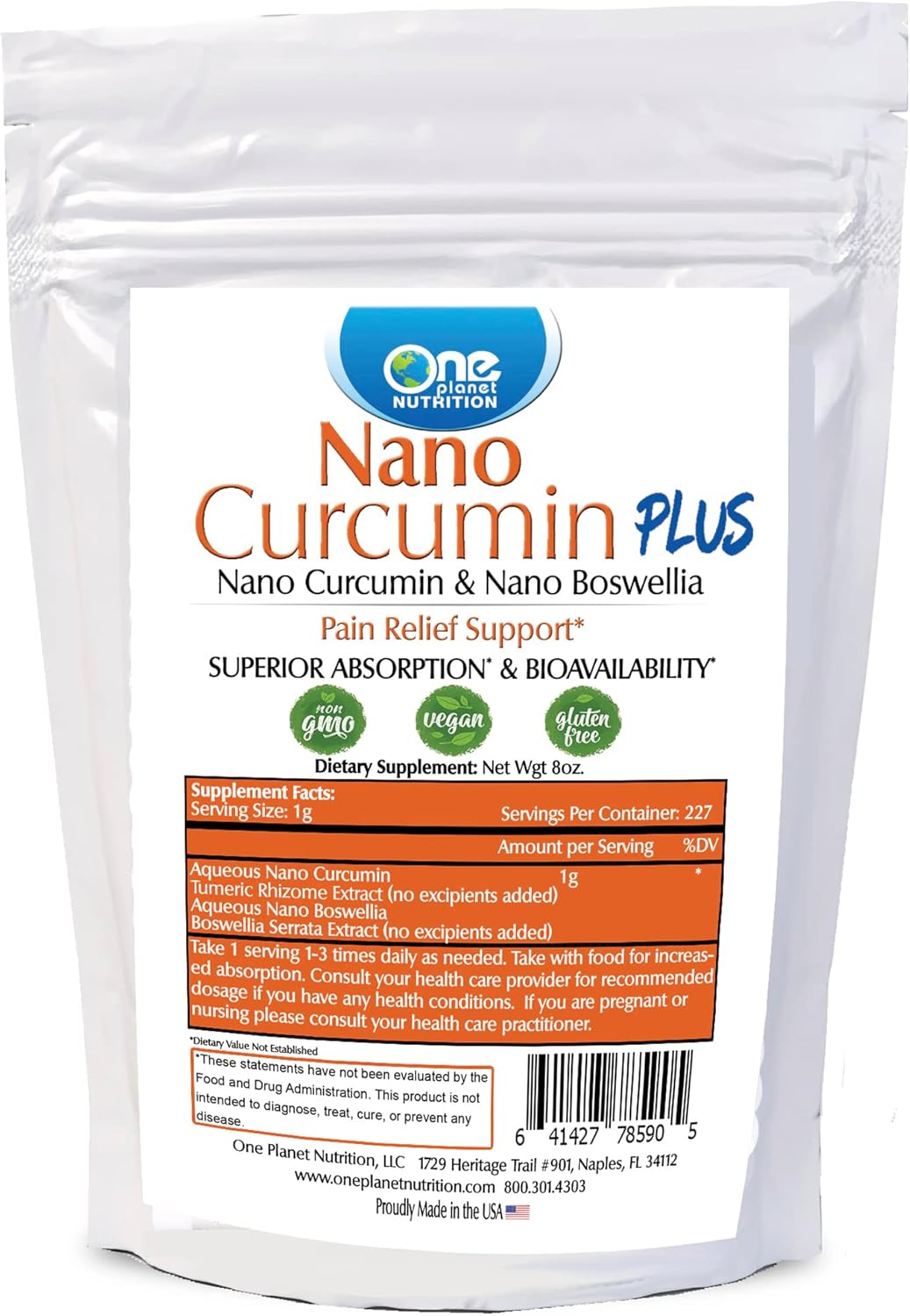 Amazon.com: One Planet Nutrition Nano Curcumin Powder, Turmeric ...