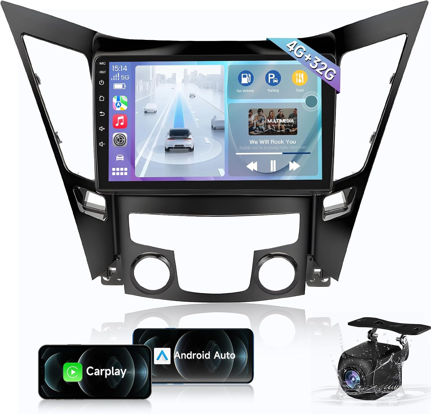 Amazon.com: 5GWiFi(8 Core) 4+32GB Car Radio Stereo for Hyundai Sonata ...