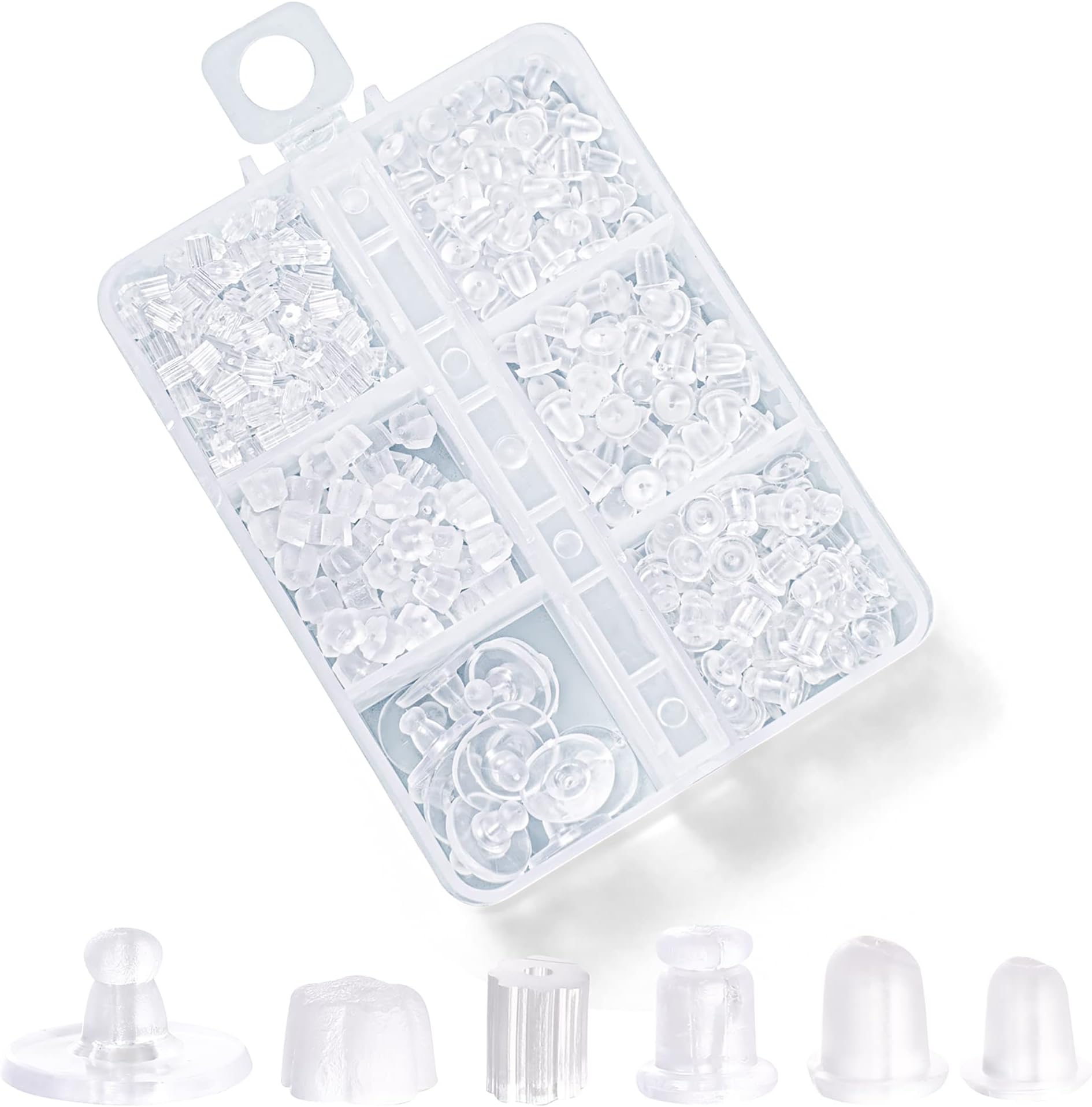 Amazon.com: Silicone Earring Backs, Clear Earring Backings, 12PCS Soft ...