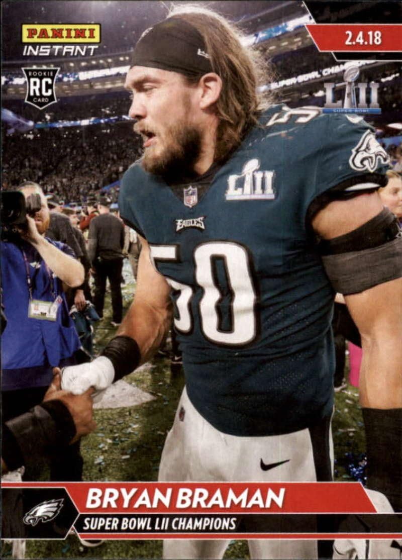 Amazon.com: 2017 Panini Instant #553 Bryan Braman Philadelphia Eagles ...