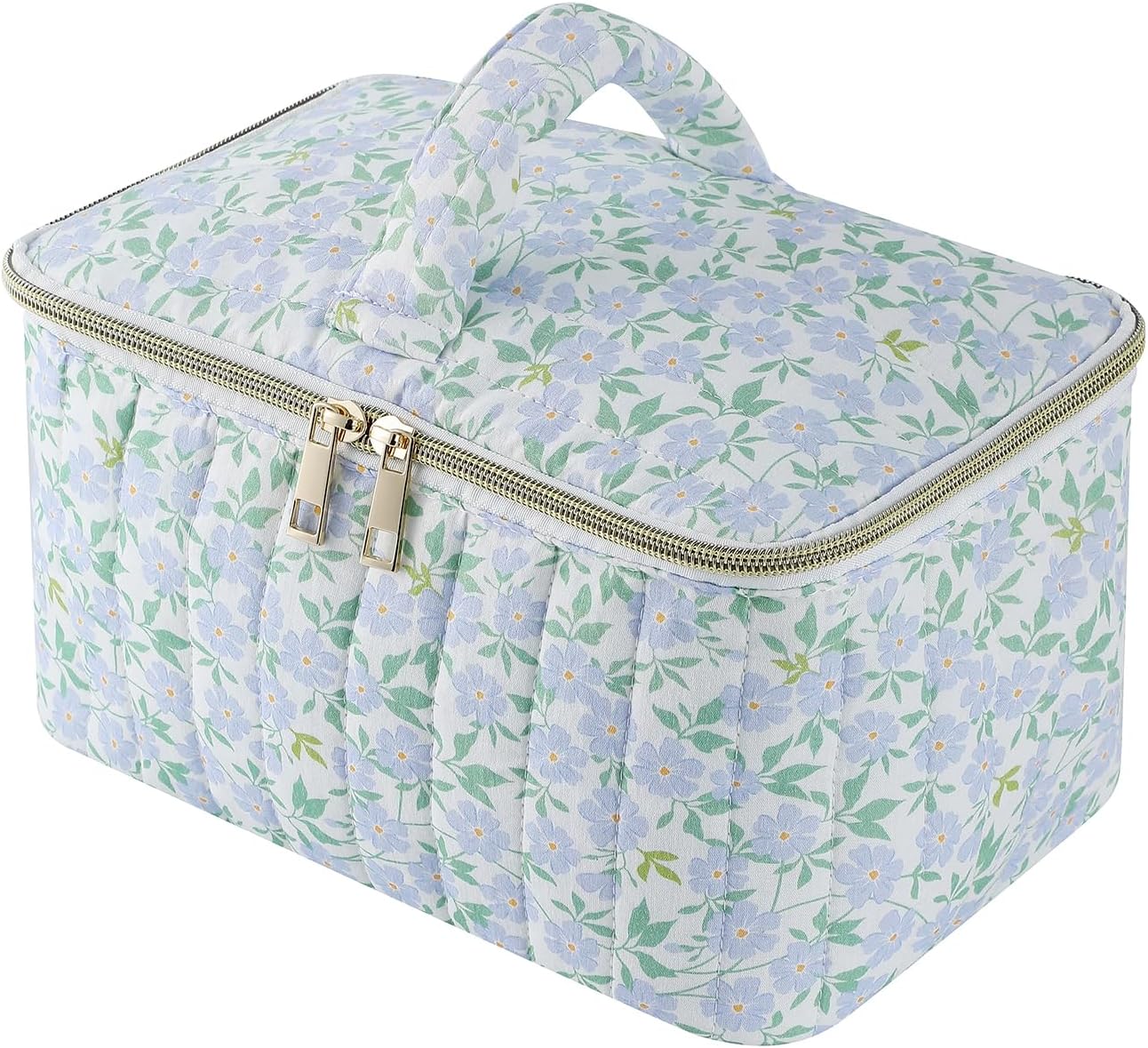 Amazon.com : RSRSLEII Large Quilted Cotton Coquette Makeup bag for ...